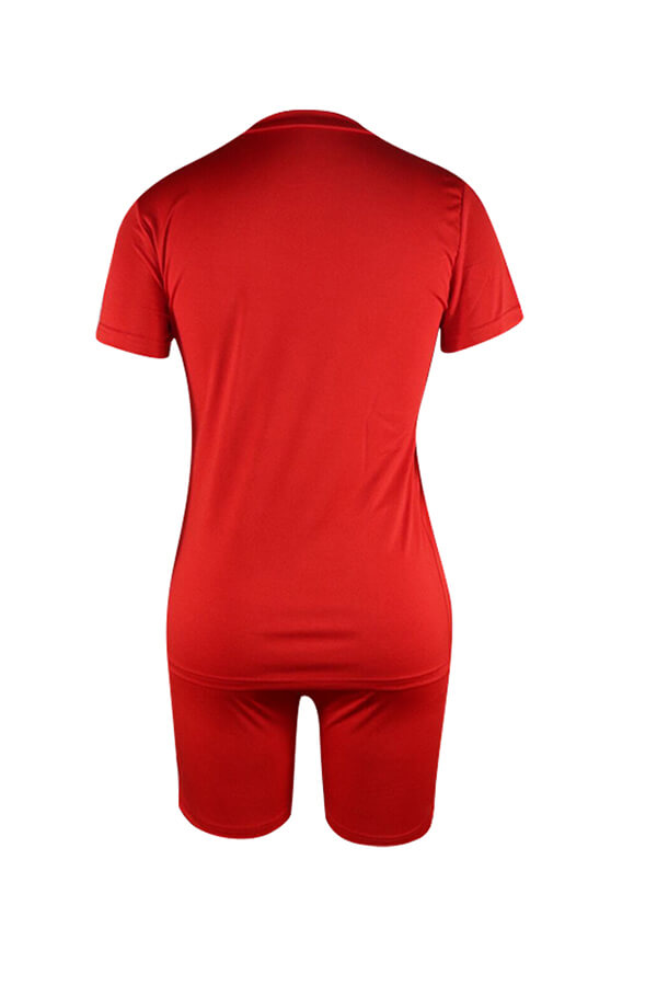 Lovely Plus Size Casual Basic Red Two-piece Shorts SetLW | Fashion ...